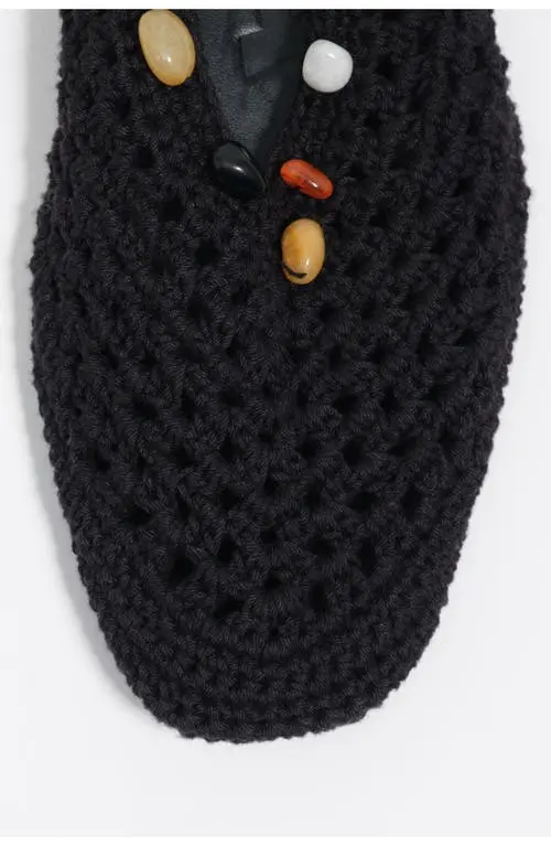 Bimba Y Lola Hand-crocheted Ballerina With Stone Embellishments - Black