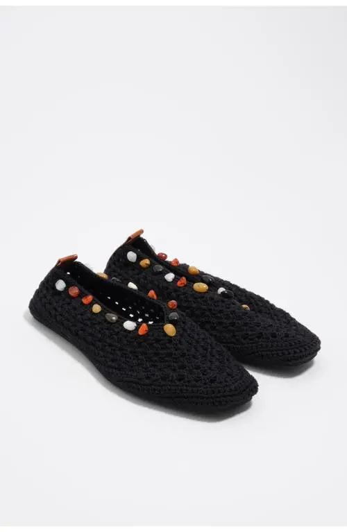 Bimba Y Lola Hand-crocheted Ballerina With Stone Embellishments - Black
