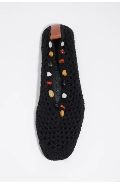 Bimba Y Lola Hand-crocheted Ballerina With Stone Embellishments - Black