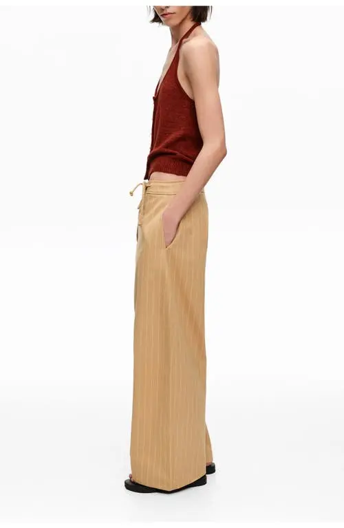 Bimba Y Lola Knit Halter Top With Embellished Buttons