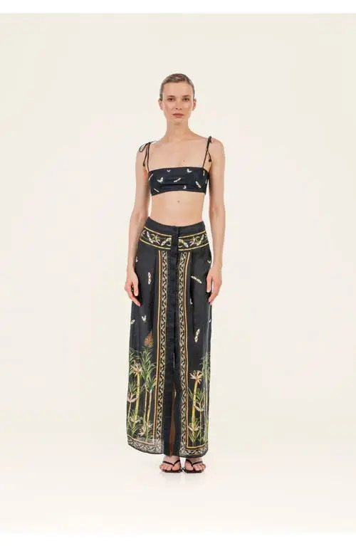 Agua Bendita Coralina Azucar Midi Pareo Skirt