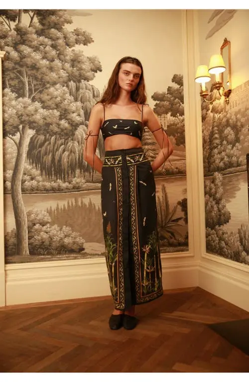 Agua Bendita Coralina Azucar Midi Pareo Skirt