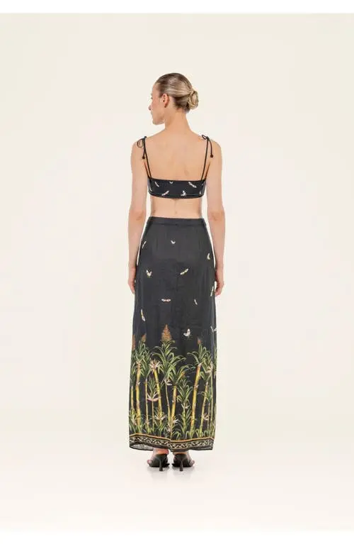 Agua Bendita Coralina Azucar Midi Pareo Skirt