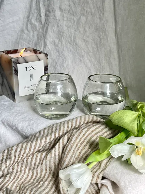 VILLA LUA HOME Ronde Blown Glassset Of 2