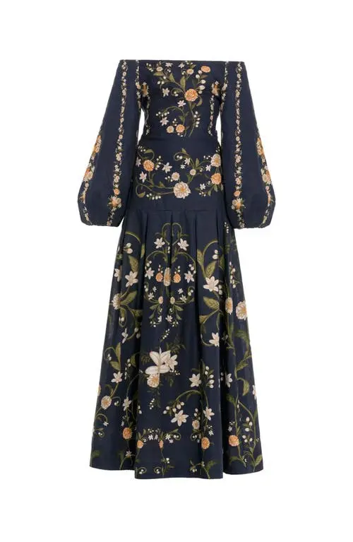 Agua Bendita Senlis Valle Off-shoulder Maxi Dress - Multicolor