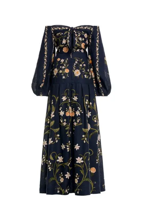 Agua Bendita Senlis Valle Off-shoulder Maxi Dress - Multicolor