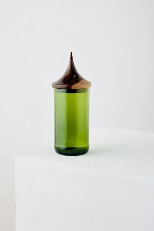 KANJU INTERIORS Wooden Topped Apothecary Jar