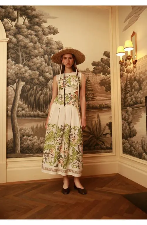 Agua Bendita Otoño Anhelo Midi Dress