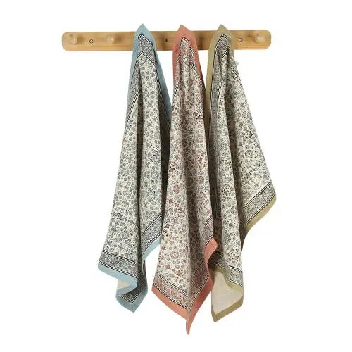 SUSTAINABLE THREADS Lilyhand Block Printed Kitchen Towel