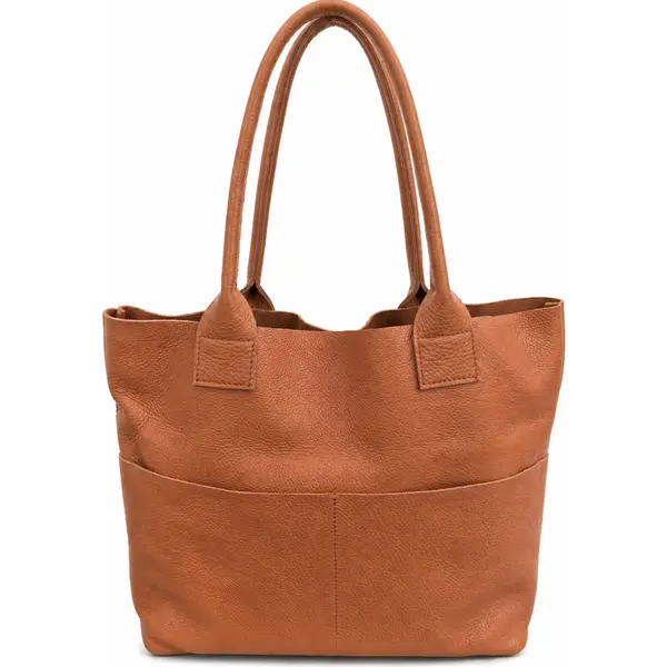 AMASOUK Classic Unstructured Leather Tote Bag