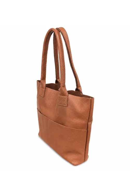 AMASOUK Classic Unstructured Leather Tote Bag