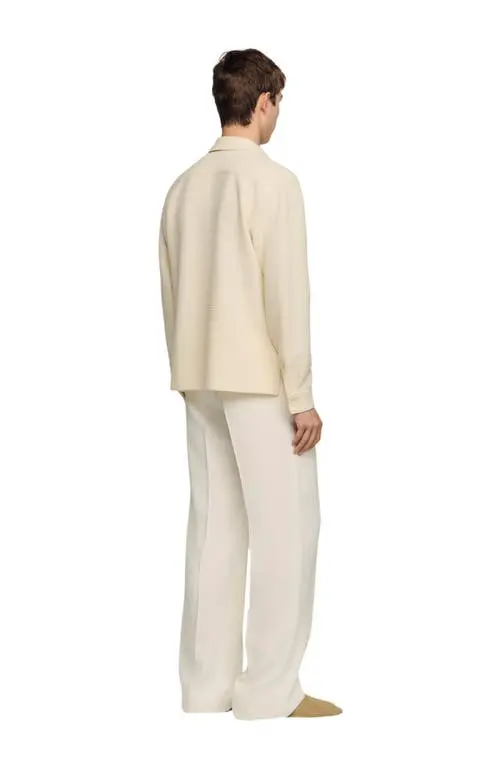 Sandro Textured Shark Collar Shirt - Ecru