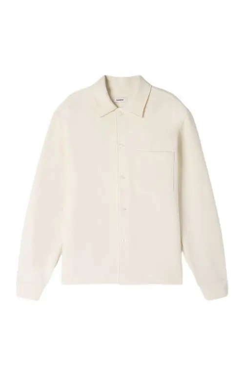 Sandro Textured Shark Collar Shirt - Ecru