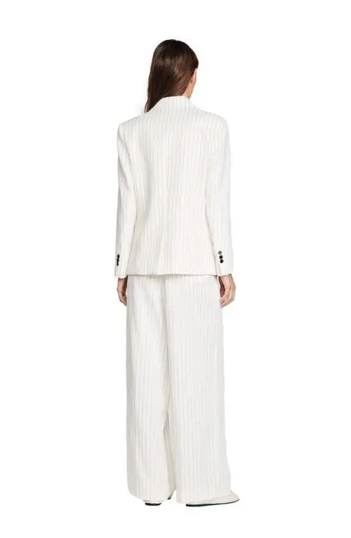 Sandro Striped Double-breasted Tailored Jacket