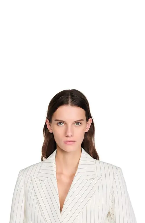 Sandro Striped Double-breasted Tailored Jacket