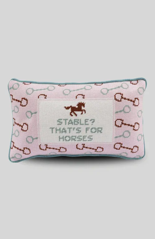 FURBISH Needlepoint Pillow - Stable