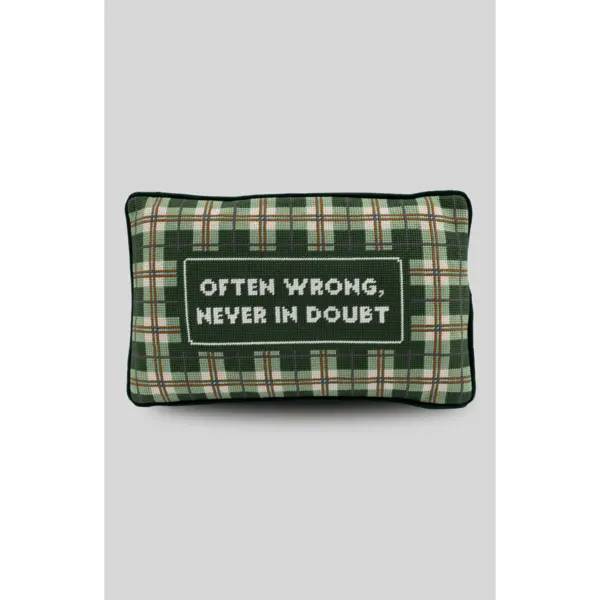 FURBISH Needlepoint Pillow - Often Wrong