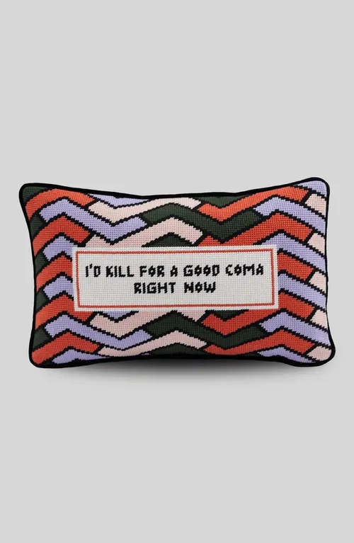 FURBISH Needlepoint Pillow - Good Coma