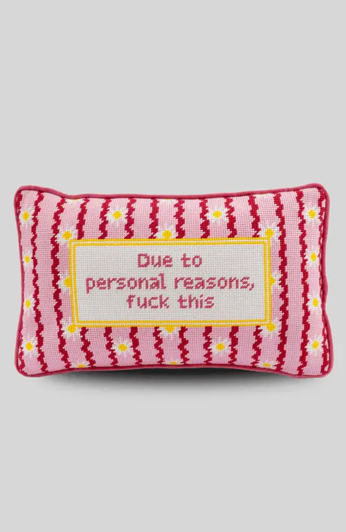 FURBISH Needlepoint Pillow - F This