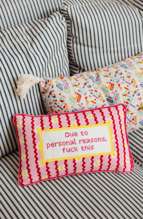 FURBISH Needlepoint Pillow