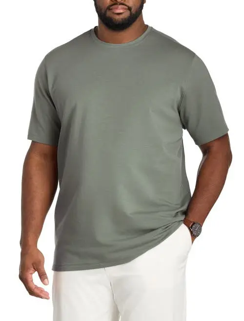 OAK HILL BY DXL Big & Tall Luxury T-shirt - Silver Pine Pd