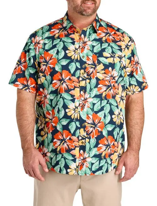 OAK HILL BY DXL Big & Tall Large Floral Sport Shirt - Multi