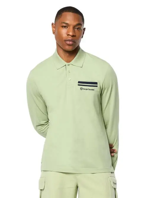 SERGIO TACCHINI Dario Long Sleeve Polo - Reseda