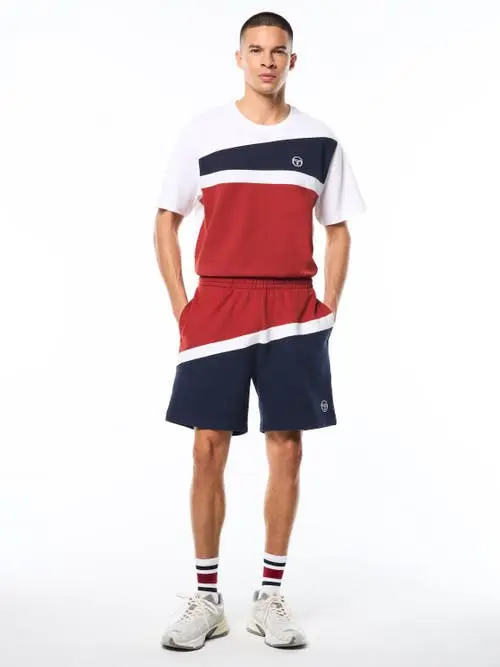 SERGIO TACCHINI Affilato Color-blocked French Terry Shorts - Bossa Nova