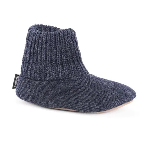 MUK LUKS Morty Ragg Wool Slipper Socks - Navy