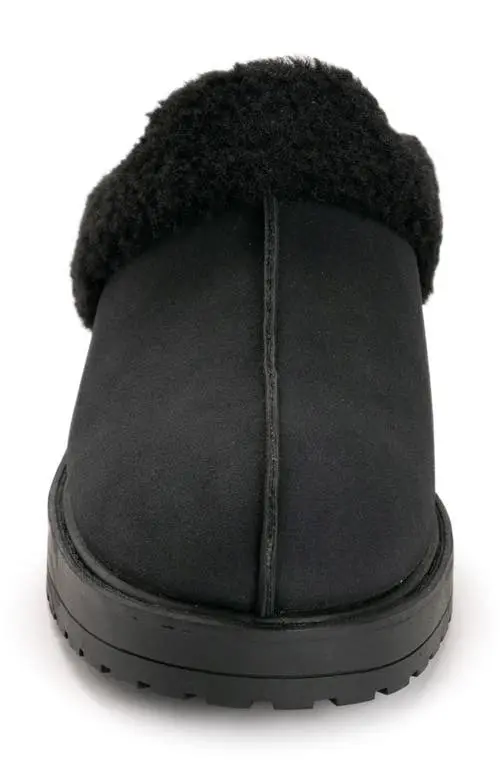 MUK LUKS Sophia Faux Fur Trim Mule - Black
