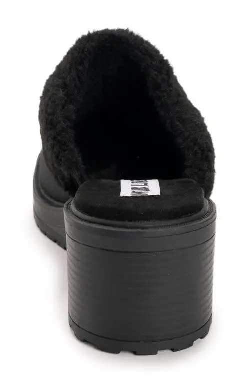MUK LUKS Sophia Faux Fur Trim Mule - Black