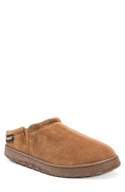 MUK LUKS Matt Faux Shearling Lined Suede Slipper - Tan