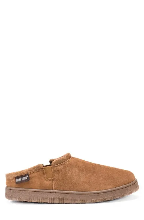 MUK LUKS Matt Faux Shearling Lined Suede Slipper - Tan