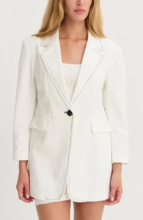 CRESCENT Contrast Stitch Single Breasted Blazer