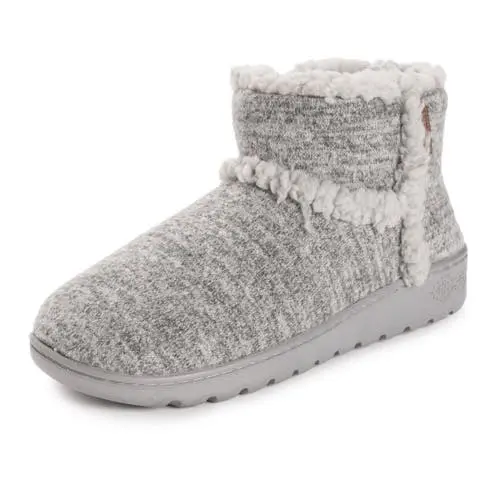 MUK LUKS Aubree Bootie Slipper With Faux Shearling Lining