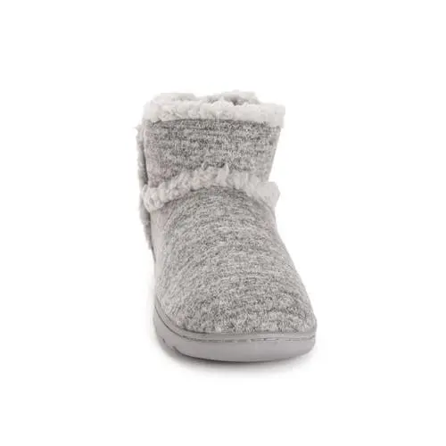 MUK LUKS Aubree Bootie Slipper With Faux Shearling Lining