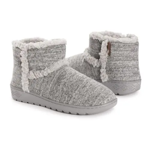 MUK LUKS Aubree Bootie Slipper With Faux Shearling Lining