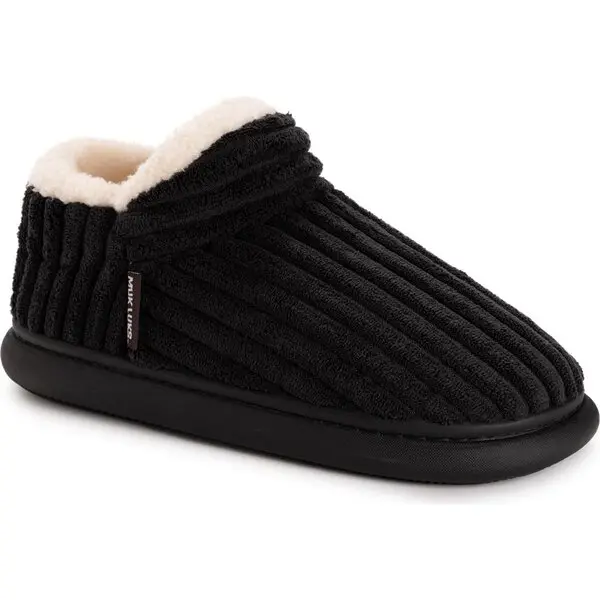 MUK LUKS Aveline Slipper Bootie - Black
