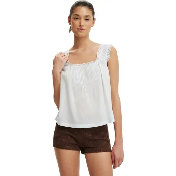 COTTON ON Willa Babydoll Top - Seaside Blue
