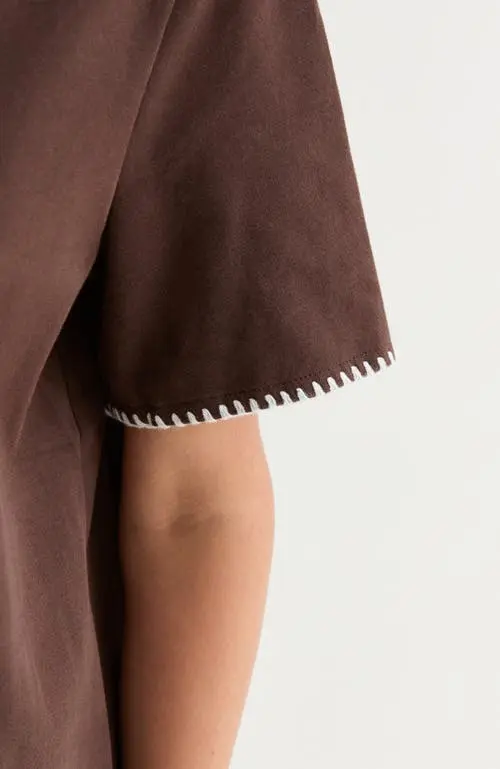 CRESCENT Blanket Stitch Boxy T-shirt