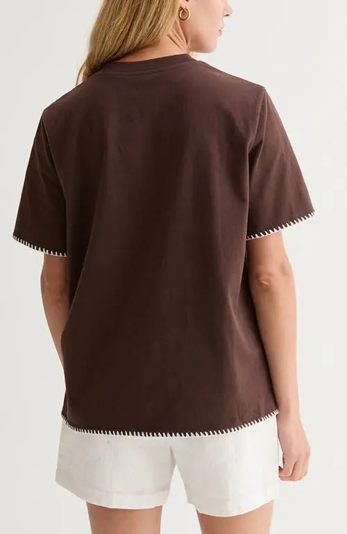 CRESCENT Blanket Stitch Boxy T-shirt