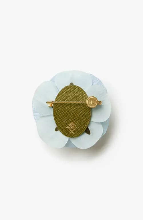 HELENA SIMON Pale Anemone Floral Brooch - Blue