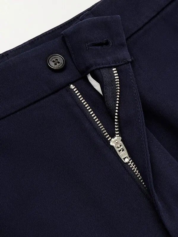 Dunhill Straight-leg Cotton-blend Twill Trousers - Blue