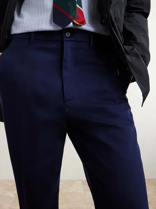 Dunhill Straight-leg Cotton-blend Twill Trousers