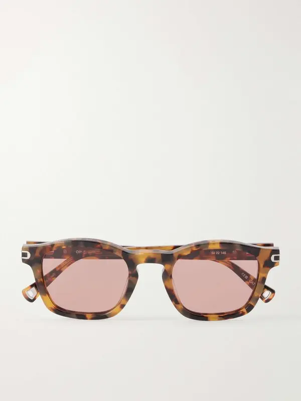 Orlebar Brown Davey Square-frame Acetate Sunglasses - Tortoiseshell