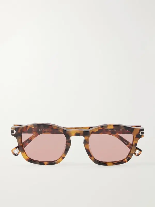 Orlebar Brown Davey Square-frame Acetate Sunglasses - Tortoiseshell