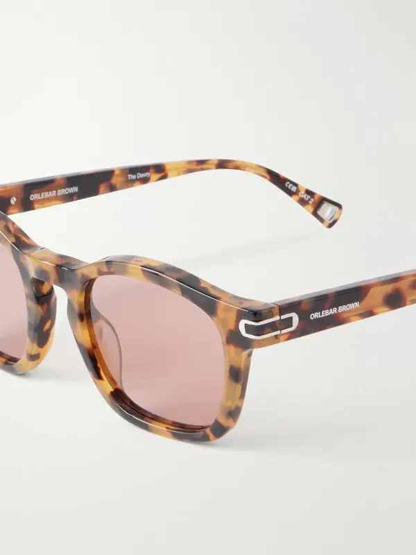 Orlebar Brown Davey Square-frame Acetate Sunglasses - Tortoiseshell