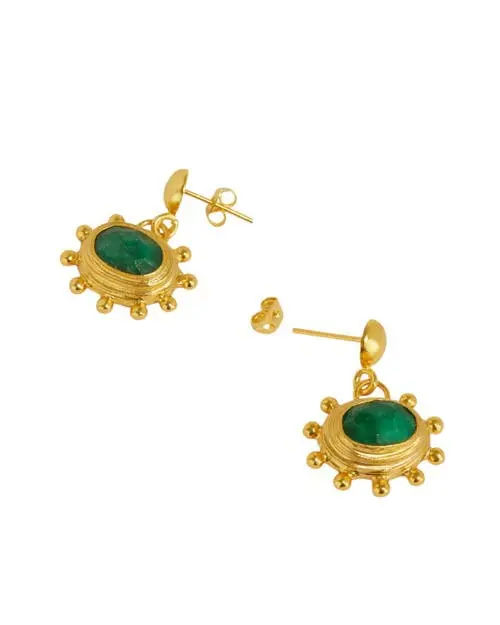 OTTOMAN HANDS Emerald Drop Earrings