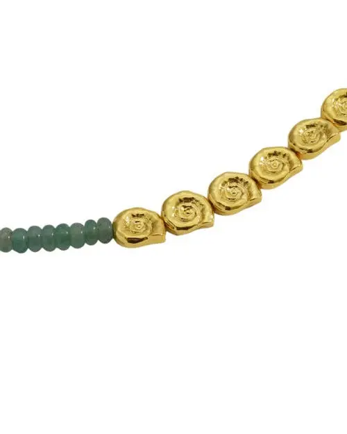OTTOMAN HANDS Emerald Beaded Necklace