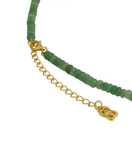 OTTOMAN HANDS Emerald Beaded Necklace